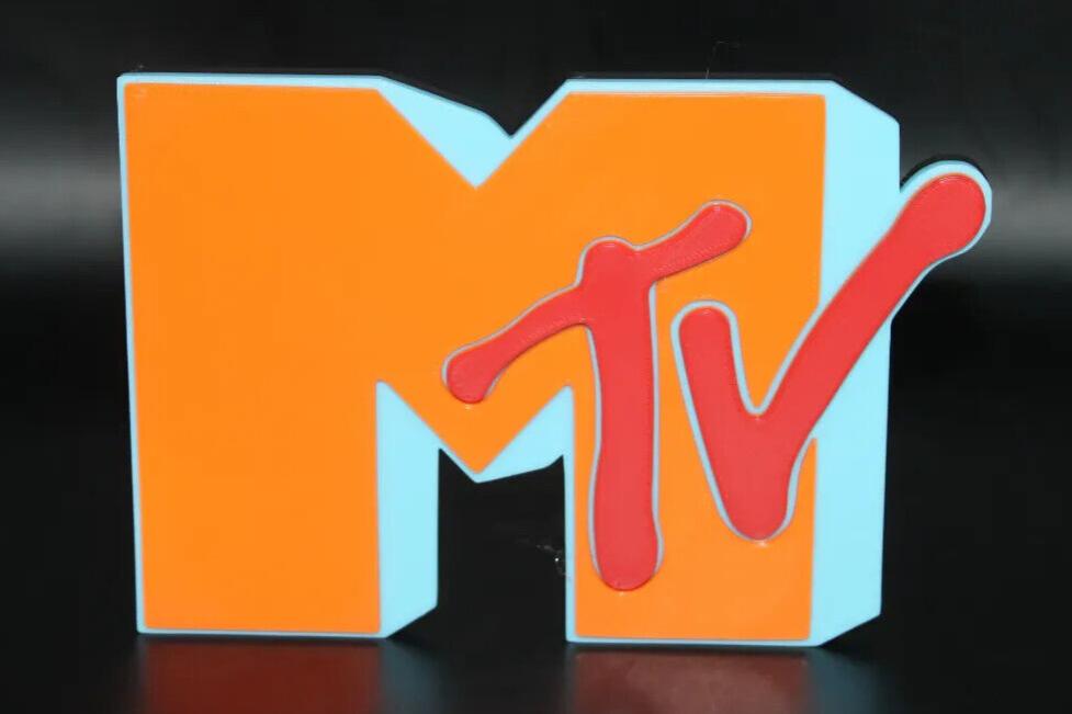 MTV 3D printed Logo Sign Wall Desk Shelf Art – WindyCity3D