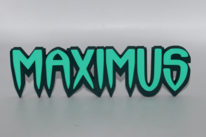 Maximus 3D printed Logo Sign Wall Desk Shelf Art – WindyCity3D