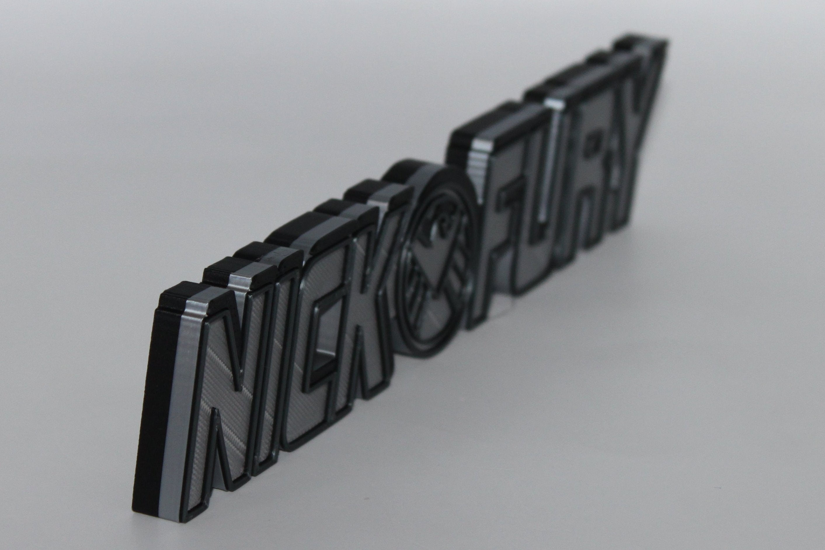 Nick Fury 3D printed Logo Sign Wall Desk Shelf Art – WindyCity3D