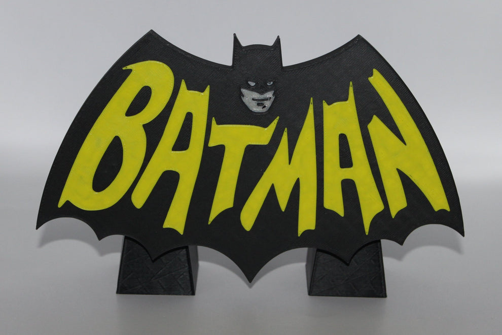 Batman 3D printed Logo Sign Wall Desk Shelf Art – WindyCity3D