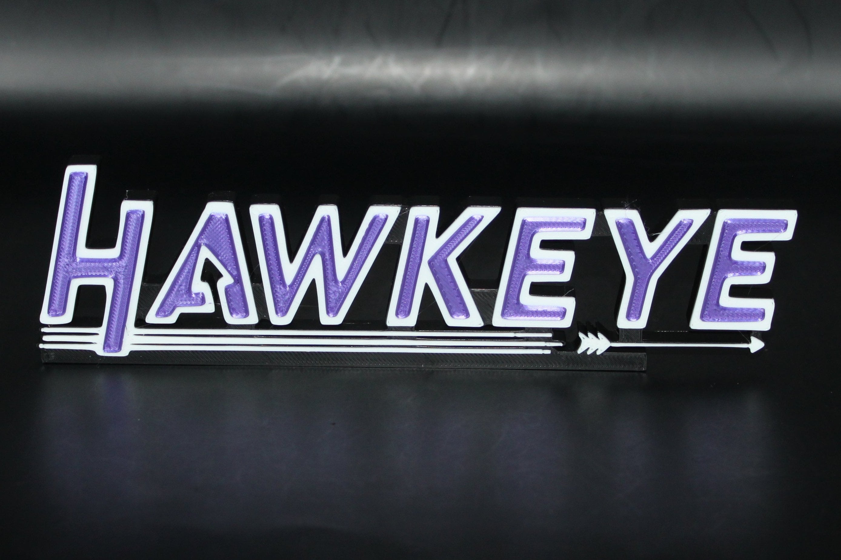 Hawkeye 3D printed Logo Sign Wall Desk Shelf Art – WindyCity3D