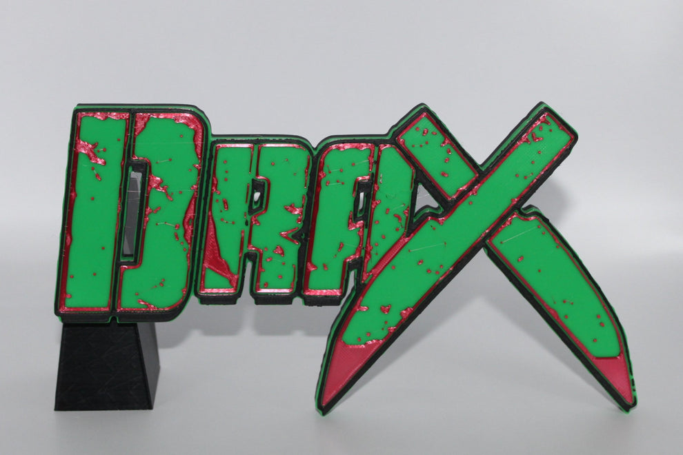 Drax 3D printed Logo Sign Wall Desk Shelf Art – WindyCity3D