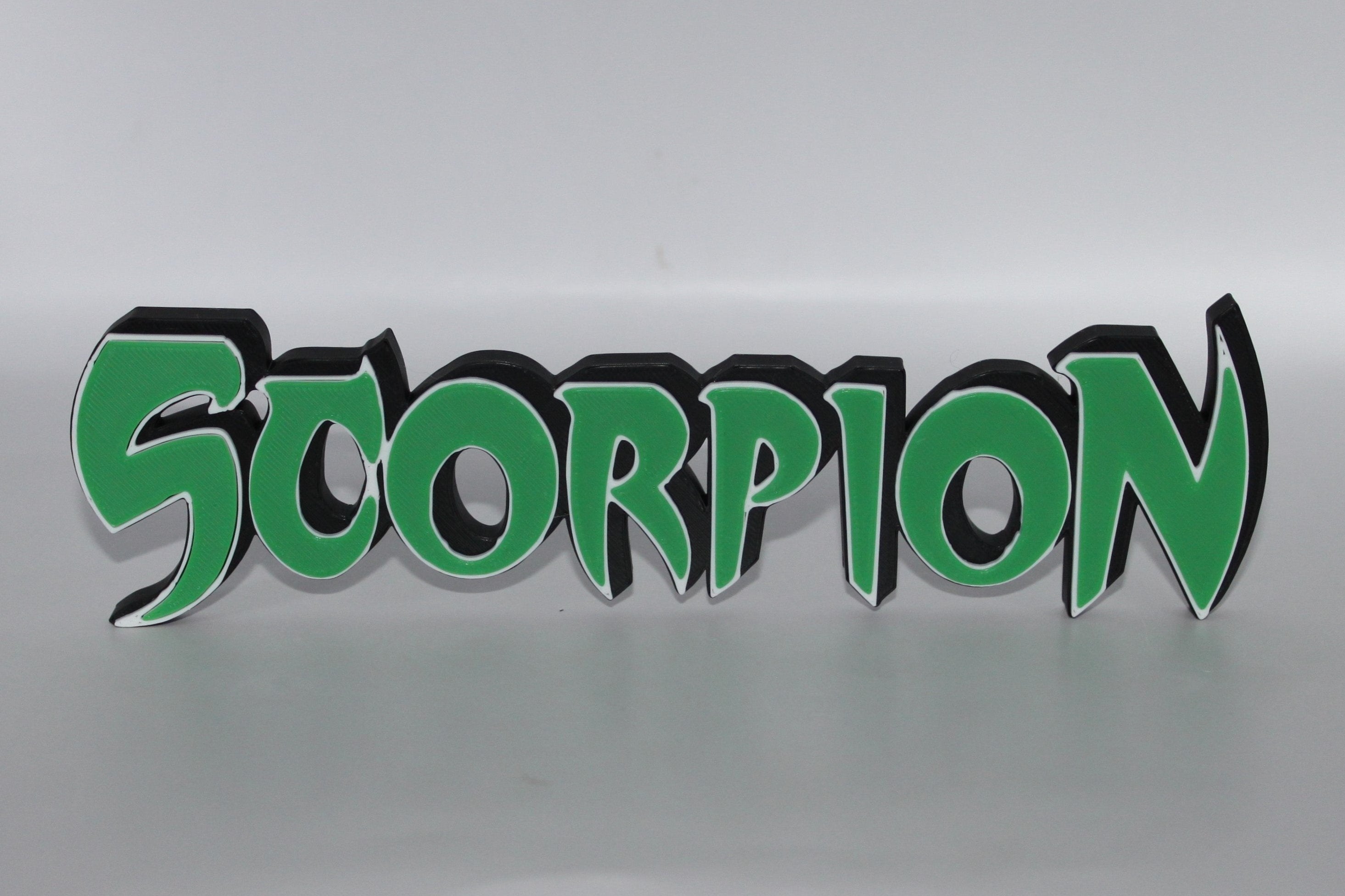 Scorpion 3D printed Logo Sign Wall Desk Shelf Art – WindyCity3D