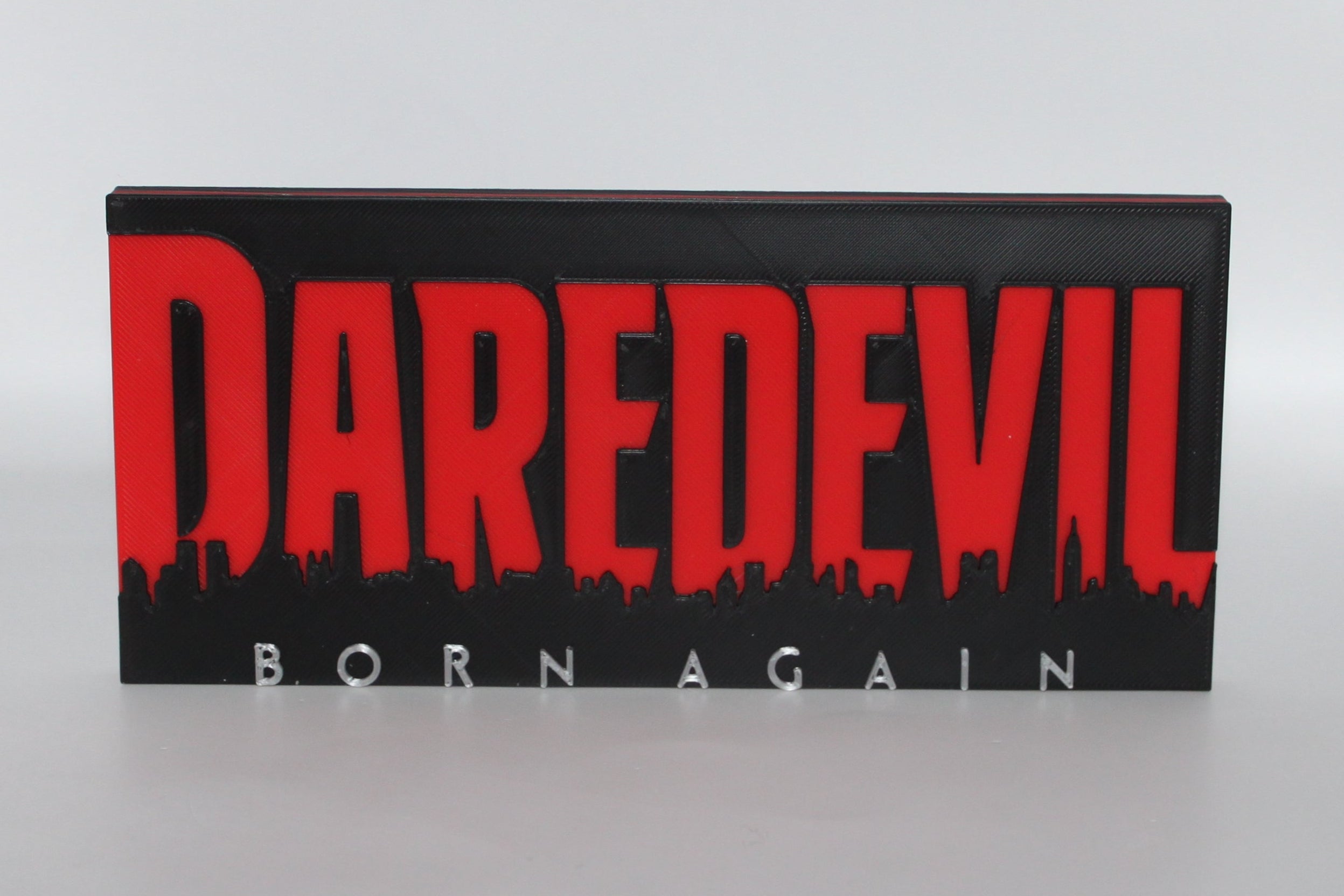 Daredevil Born Again 3D printed Logo Sign Wall Desk Shelf Art – WindyCity3D