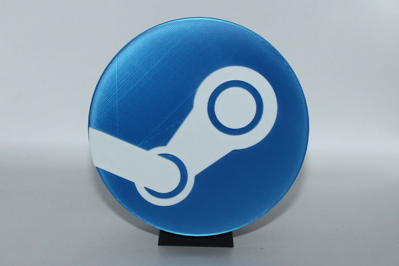 Steam 3D printed Logo Sign Wall Desk Shelf Art – WindyCity3D