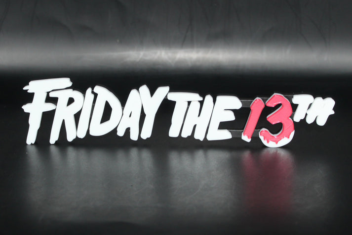 Friday the 13th 3D printed Logo Sign Wall Desk Shelf Art – WindyCity3D