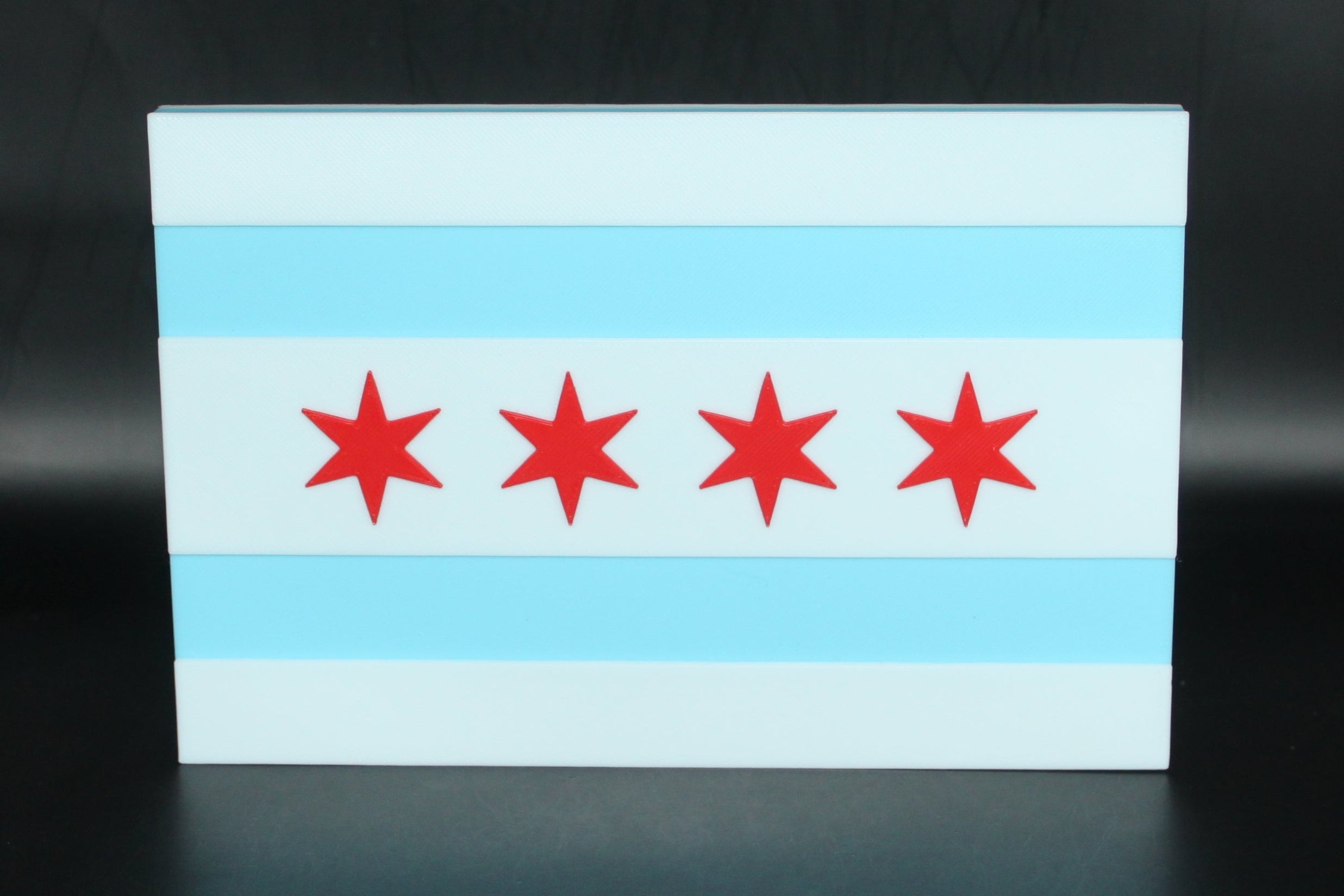 Chicago Flag 3D printed Logo Sign Wall Desk Shelf Art – WindyCity3D