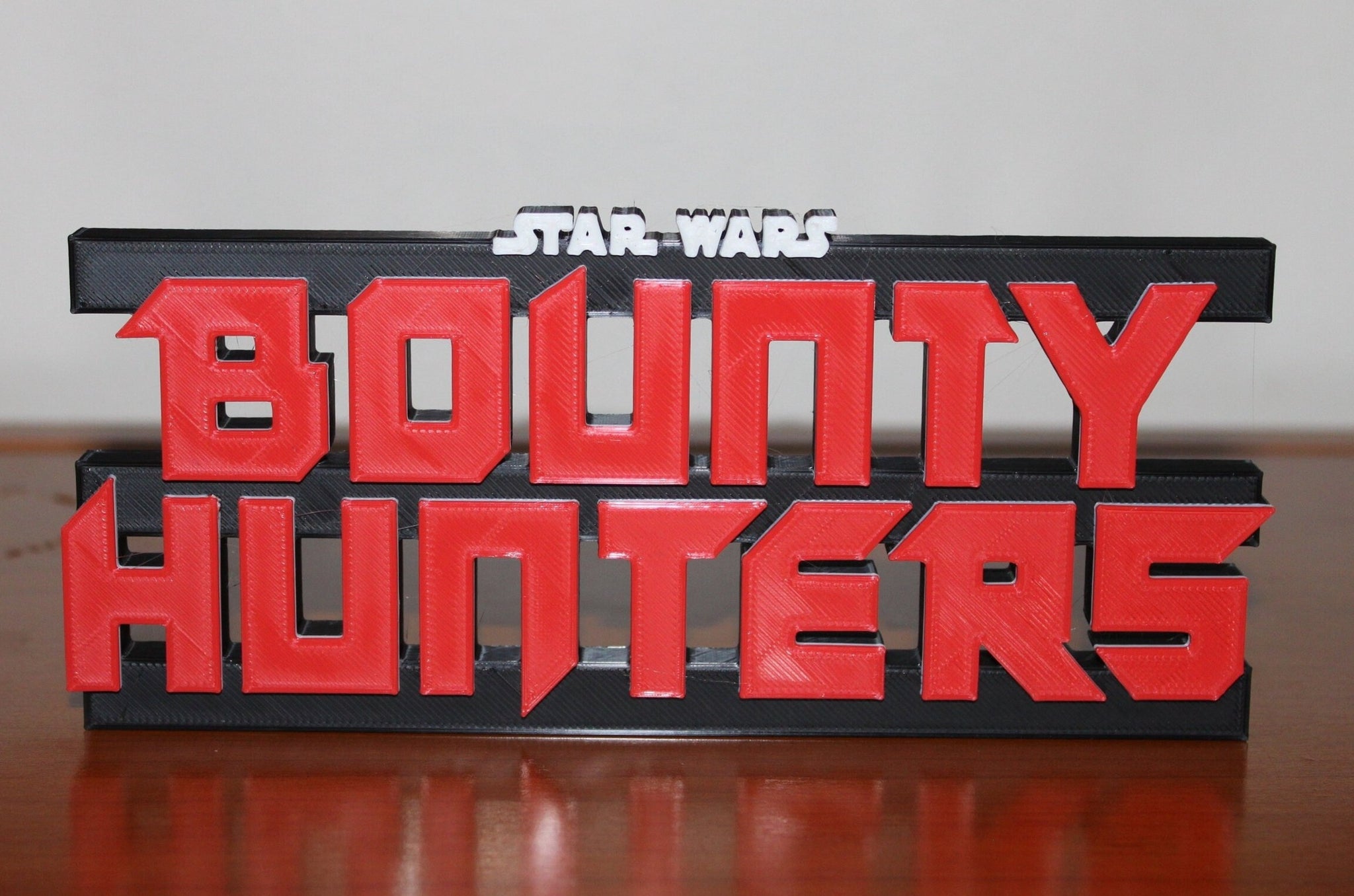 Bounty Hunters 3D printed Logo Sign Wall Desk Shelf Art – WindyCity3D