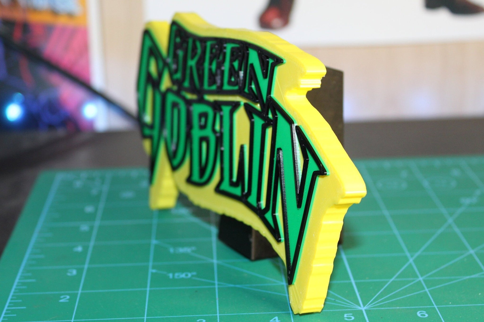 Green Goblin 3D printed Logo Sign Wall Desk Shelf Art – WindyCity3D
