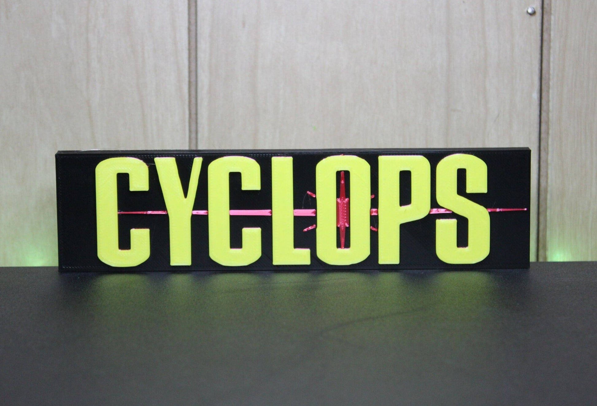 Cyclops 3D printed Comic Logo Art – WindyCity3D