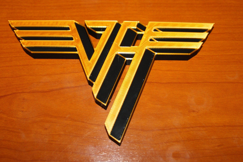 Van Halen 3D printed Logo Sign Wall Desk Shelf Art – WindyCity3D