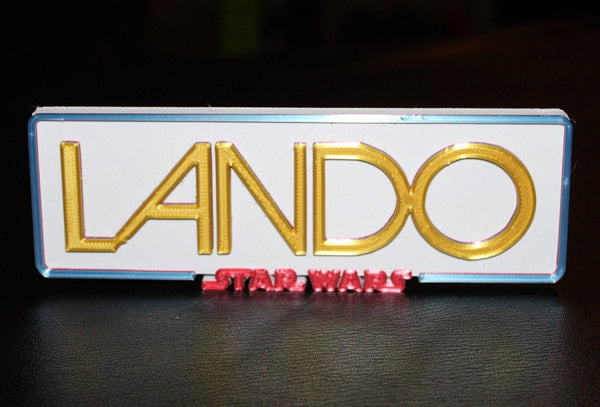 Lando 3D printed Logo Sign Wall Desk Shelf Art – WindyCity3D