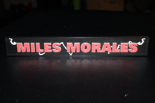 Miles Morales 3D printed Logo Sign Wall Desk Shelf Art – WindyCity3D