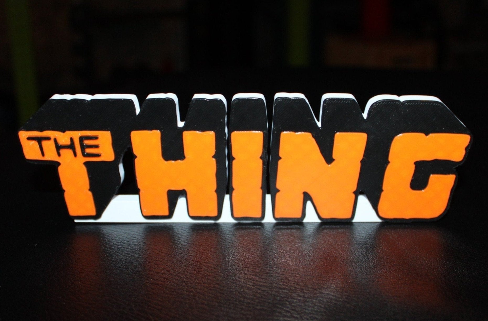 The Thing 3D printed Logo Sign Wall Desk Shelf Art – WindyCity3D