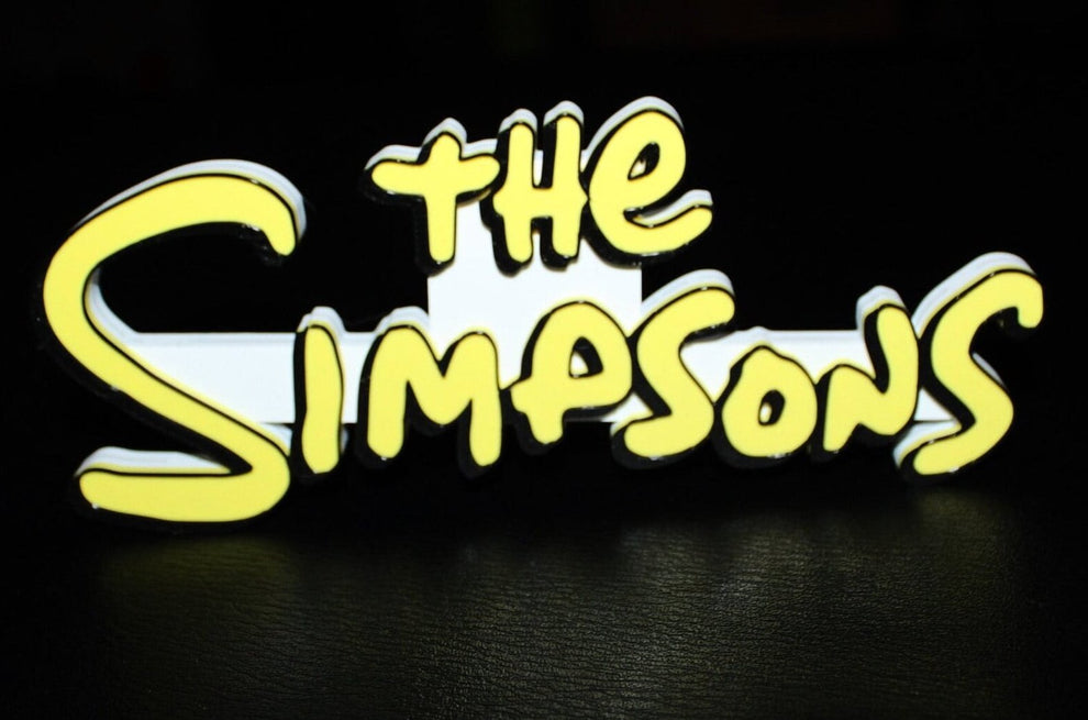 Simpsons 3D printed Logo Sign Wall Desk Shelf Art – WindyCity3D