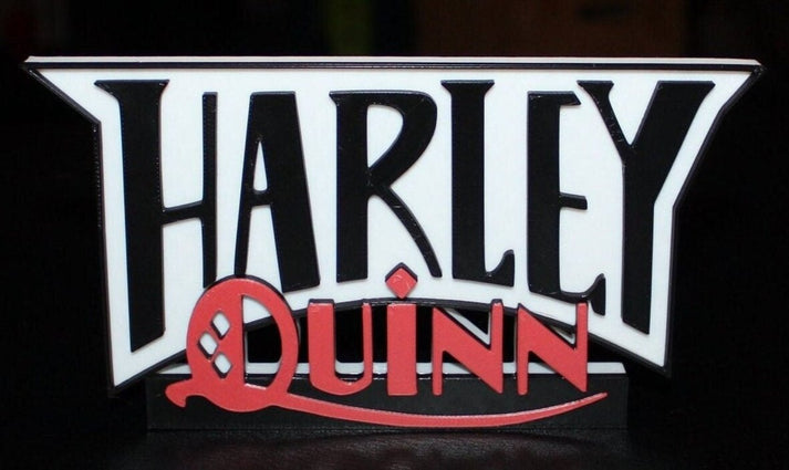 Harley Quinn 3D printed Logo Sign Wall Desk Shelf Art – WindyCity3D
