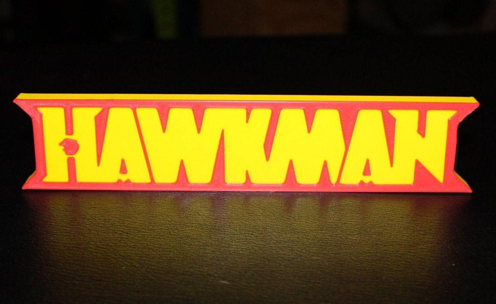 Hawkman 3D printed Logo Sign Wall Desk Shelf Art – WindyCity3D