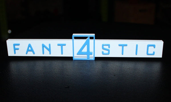 Fantastic Four 3D printed Logo Sign Wall Desk Shelf Art – WindyCity3D