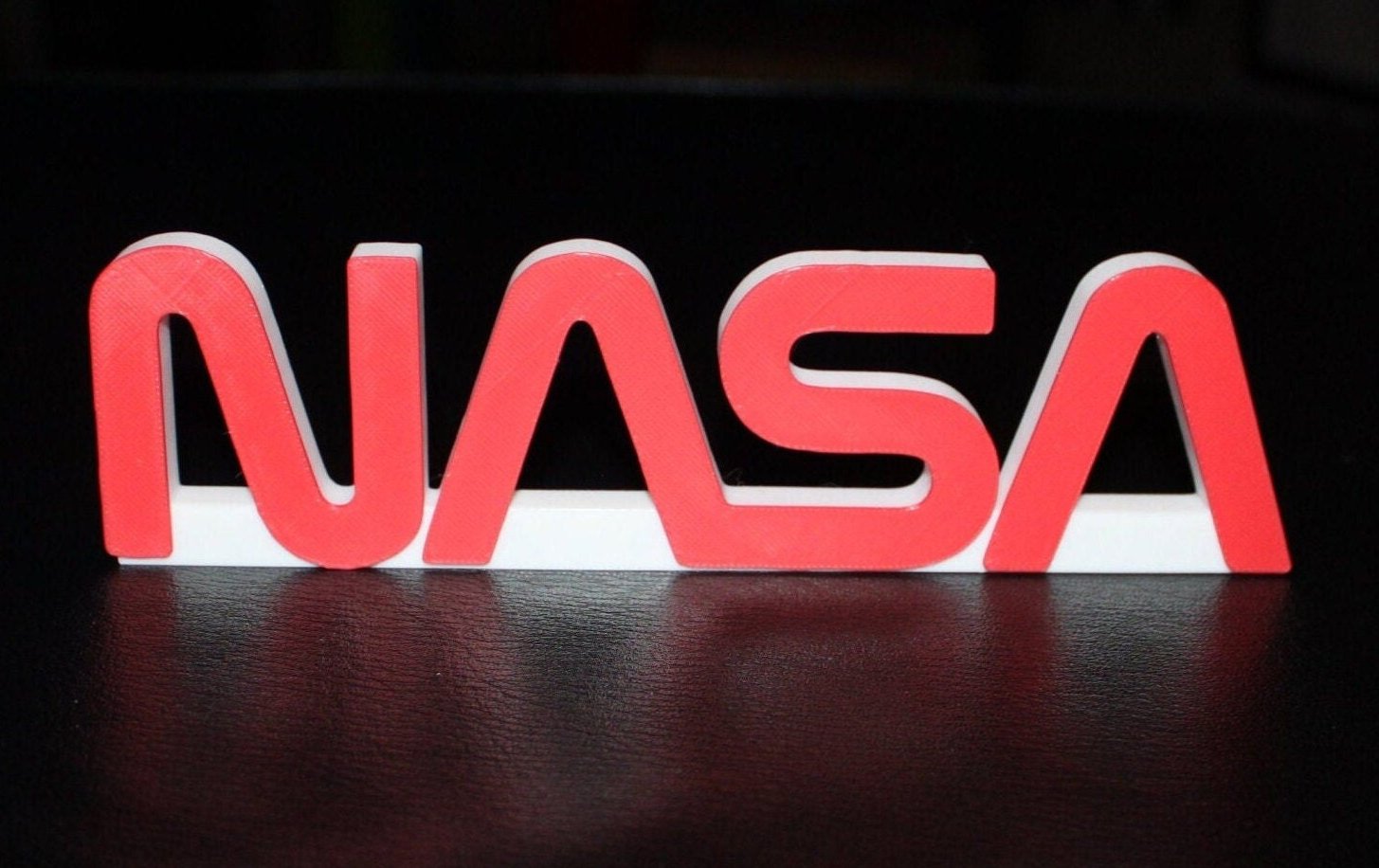 NASA 3D printed Logo Sign Wall Desk Shelf Art – WindyCity3D