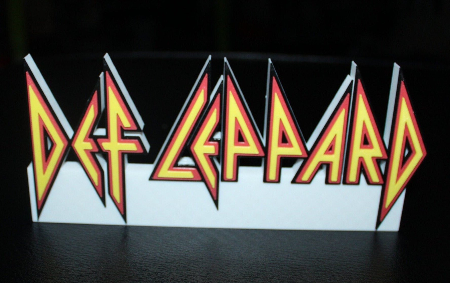 Def Leppard 3D printed Logo Sign Wall Desk Shelf Art – WindyCity3D