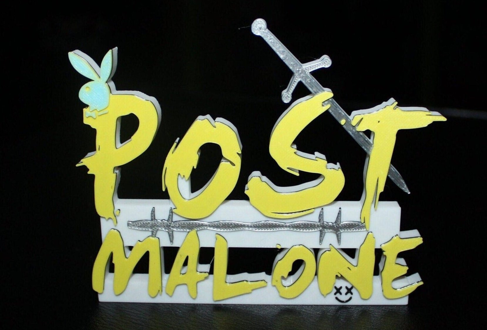 Post Malone 3D printed Logo Sign Wall Desk Shelf Art – WindyCity3D