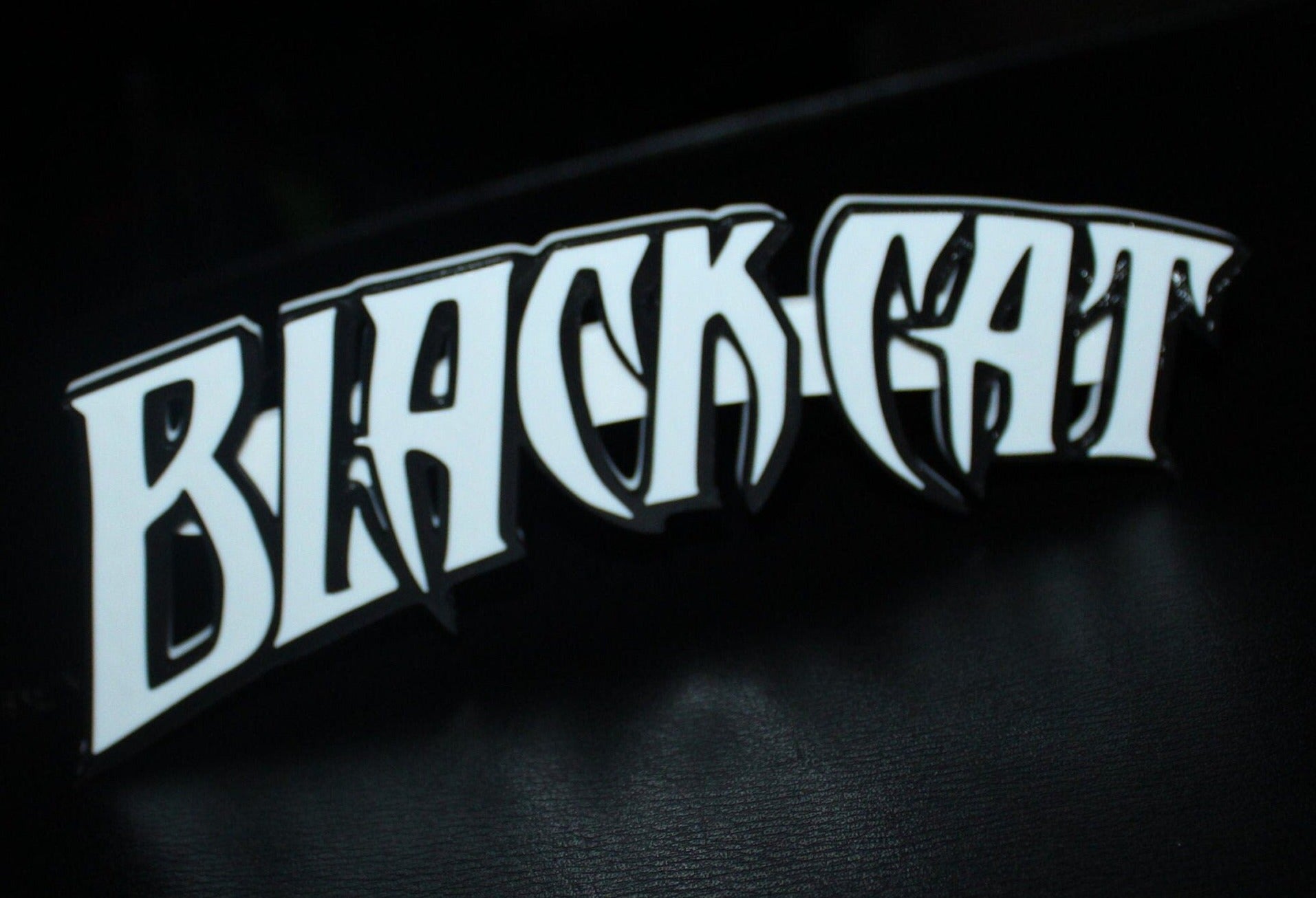 Black Cat 3D printed Logo Sign Wall Desk Shelf Art – WindyCity3D