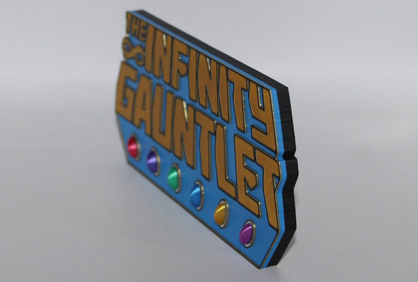 The Infinity Gauntlet 3D printed Logo Sign Wall Desk Shelf Art ...