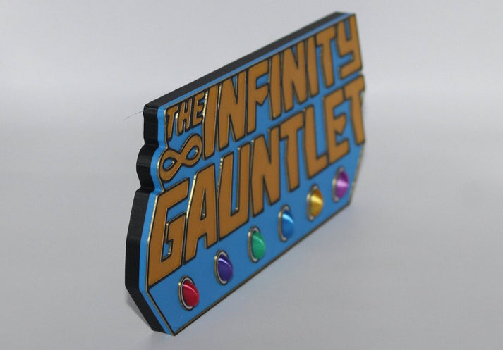 The Infinity Gauntlet 3D printed Logo Sign Wall Desk Shelf Art ...