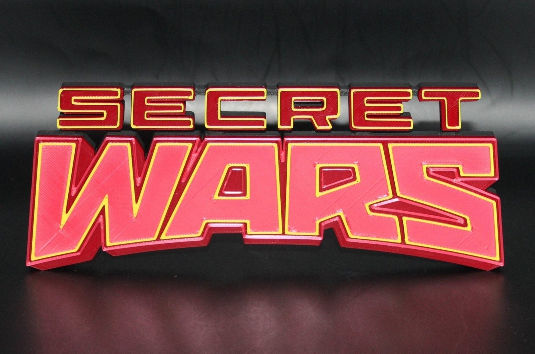 Secret Wars 3D printed Logo Sign Wall Desk Shelf Art – WindyCity3D
