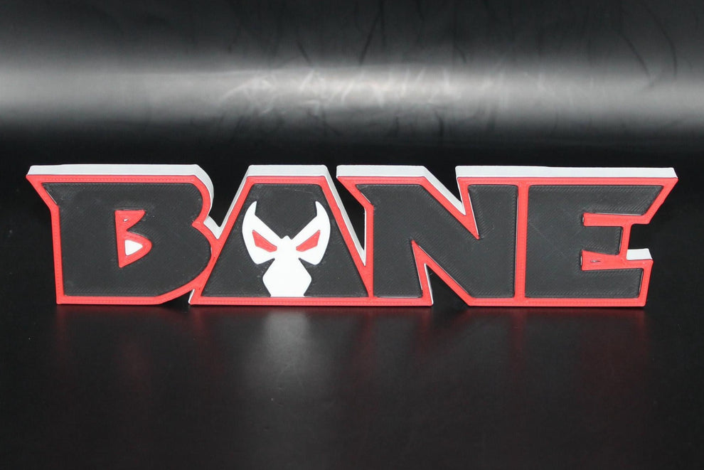 Bane 3D printed Logo Sign Wall Desk Shelf Art – WindyCity3D