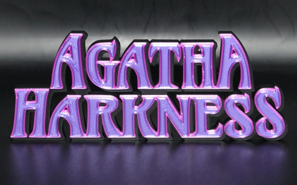 Agatha Harkness 3D printed Logo Sign Wall Desk Shelf Art – WindyCity3D