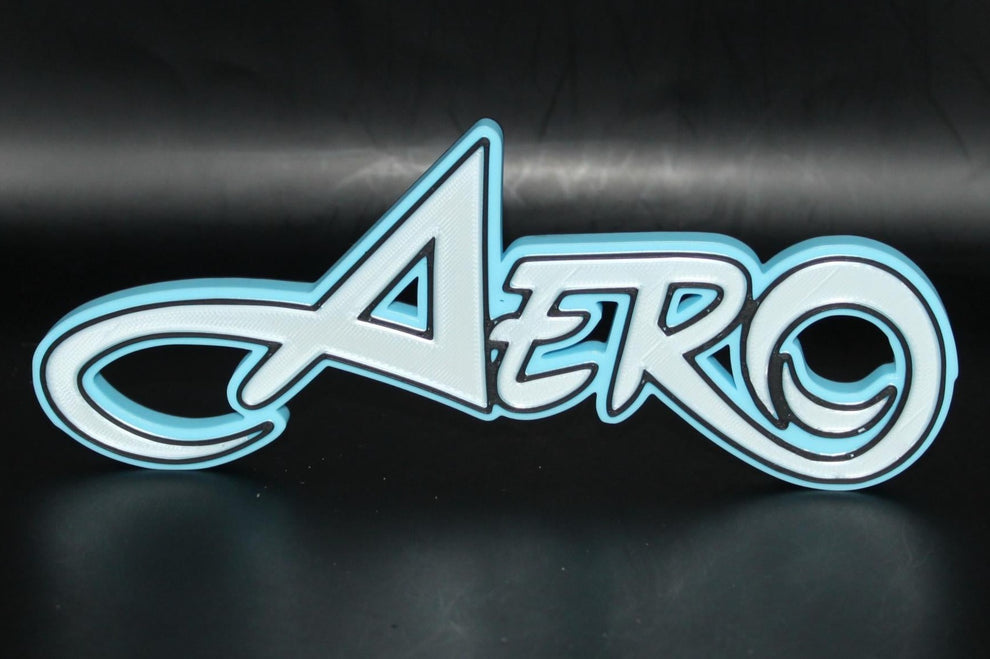 Aero 3D printed Logo Sign Wall Desk Shelf Art – WindyCity3D