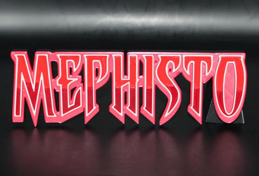 Mephisto 3D printed Logo Sign Wall Desk Shelf Art – WindyCity3D