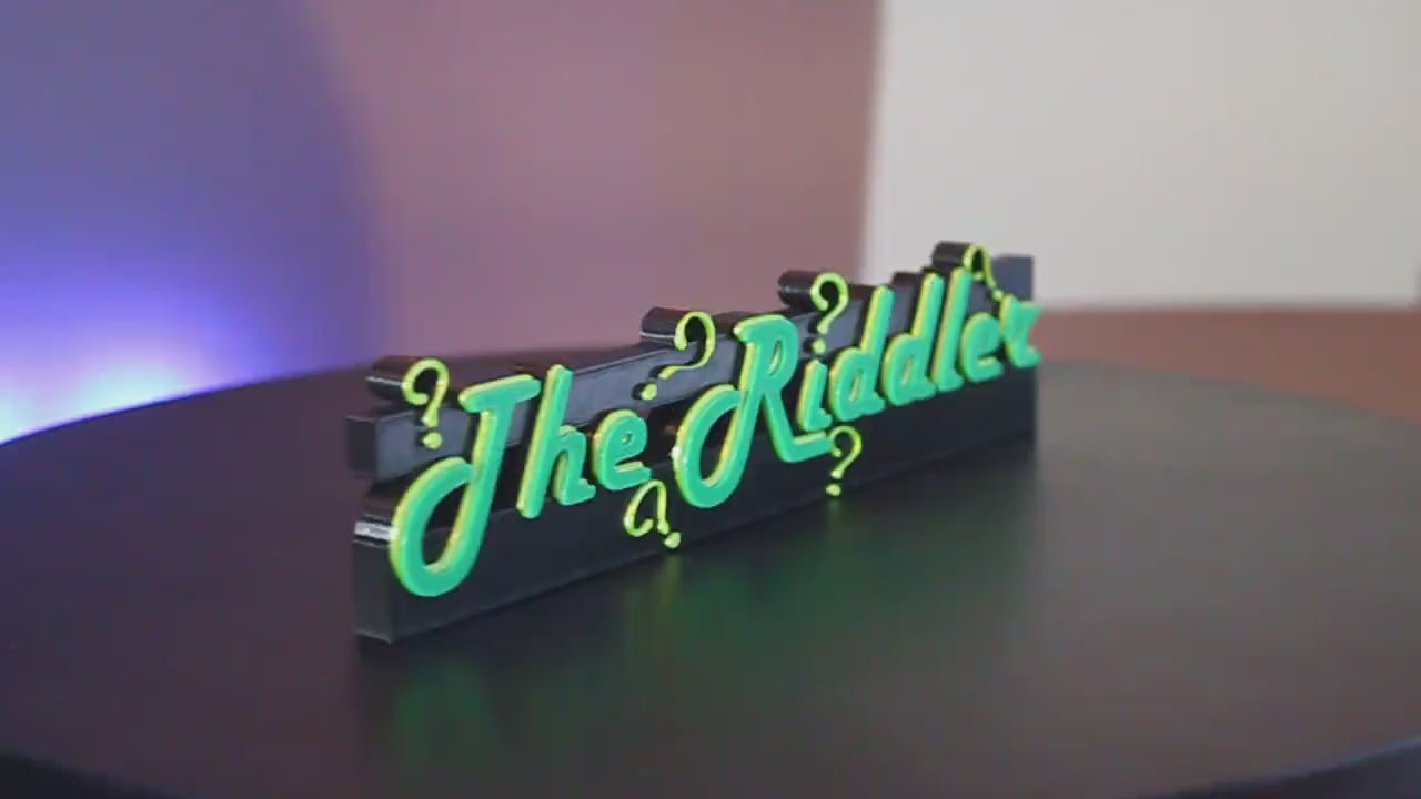 Riddler 3D printed Logo Sign Wall Desk Shelf Art – WindyCity3D