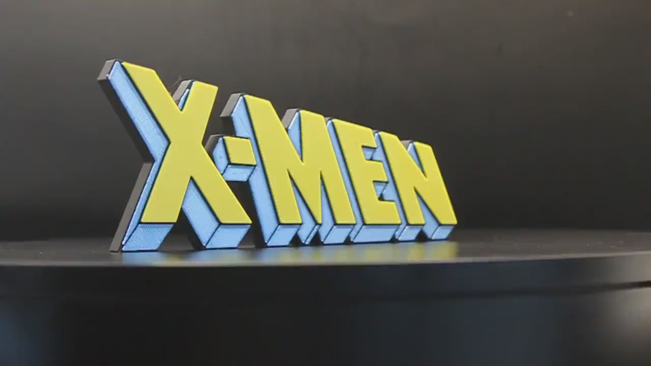 X-Men 3D printed Logo Sign Wall Desk Shelf Art – WindyCity3D